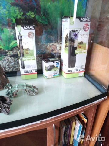 Аквариум 180л.с тумбой,фильтром и декорациями