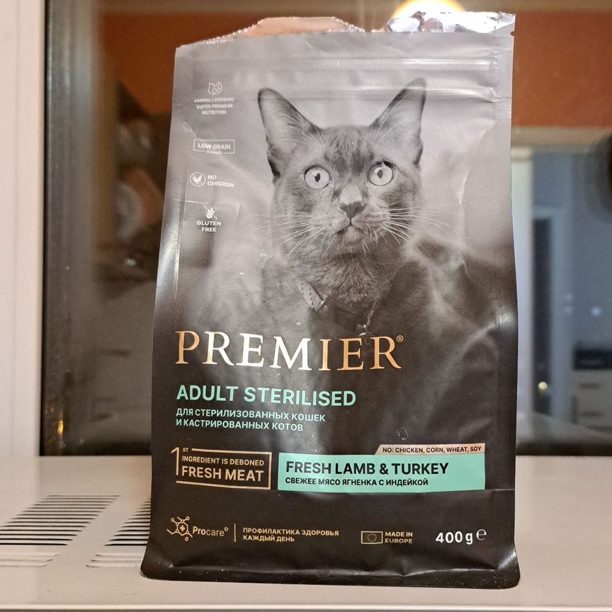 Сухой корм для кошек премьер ягненок 400г