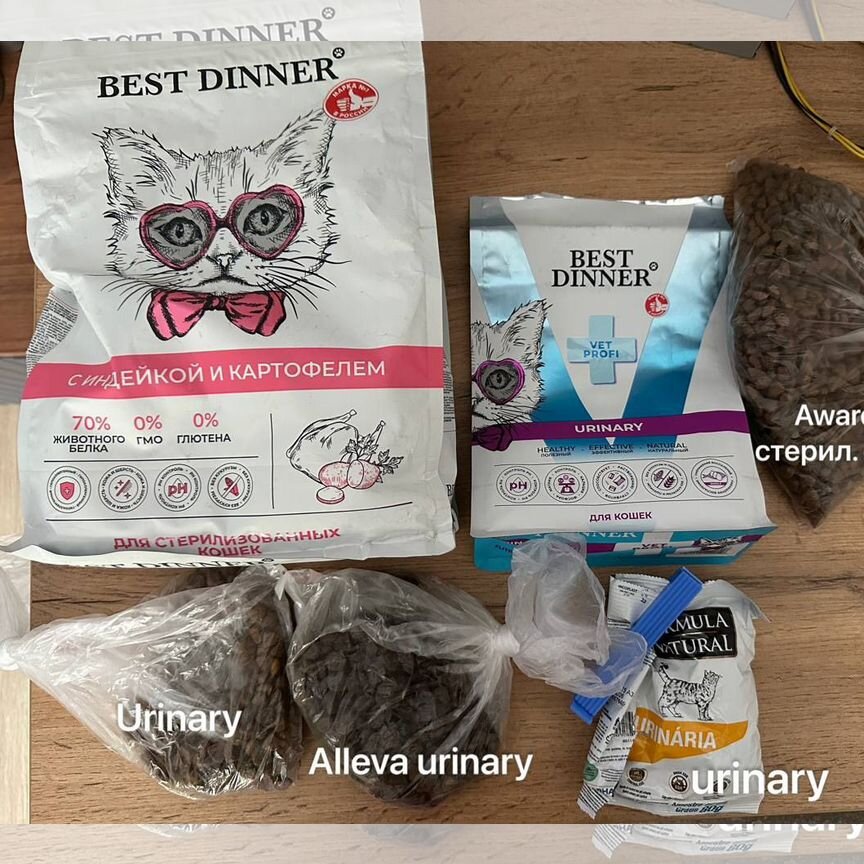 Сухой корм для кошек остатки