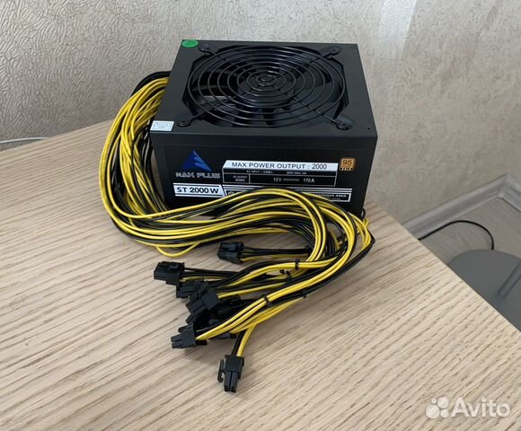 Блок питания для майнинга 2000W купить в Москве | Электроника | Авито