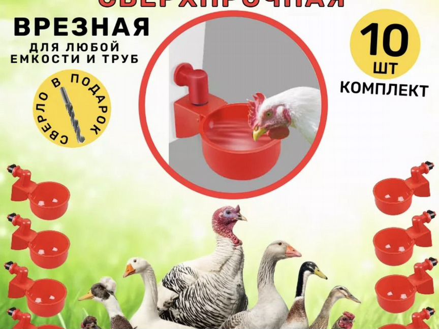 Поилка для кур и всех видов домашней птицы