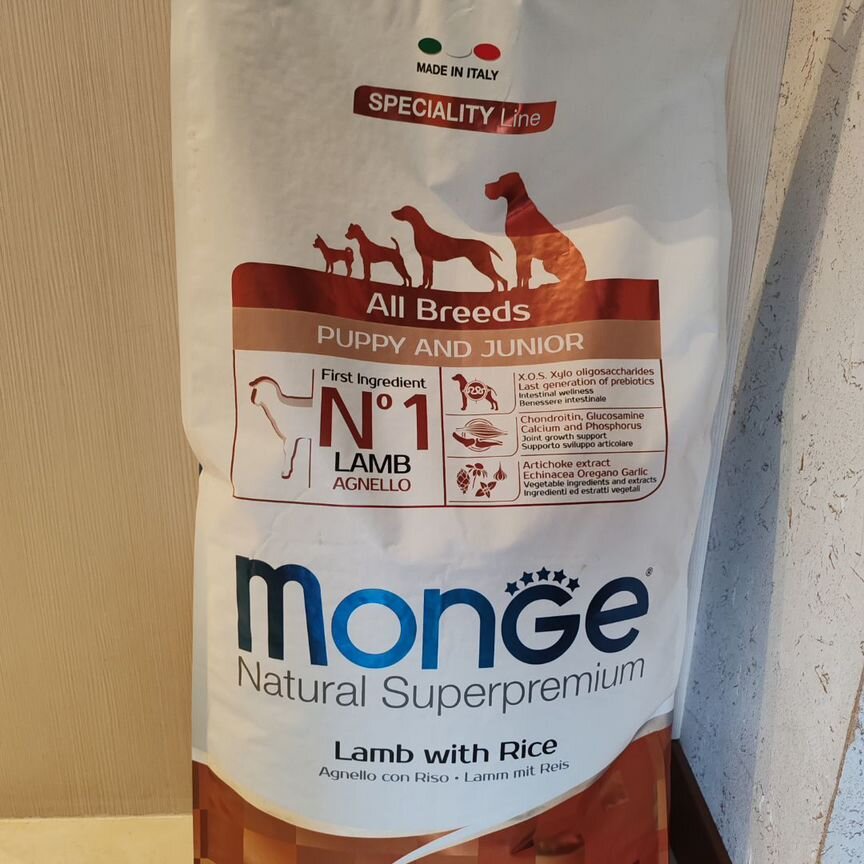 Monge корм для собак ягненок 12 кг