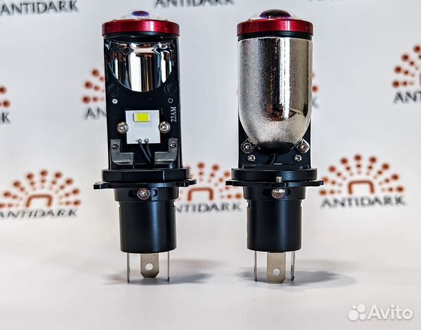 LED лампы H4 мини линзы, 12/24v, 2 штуки купить в Москве 1-New 7 | Авито
