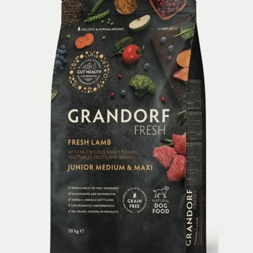 Корм Grandorf Fresh Junior для собак ягненок 10 кг