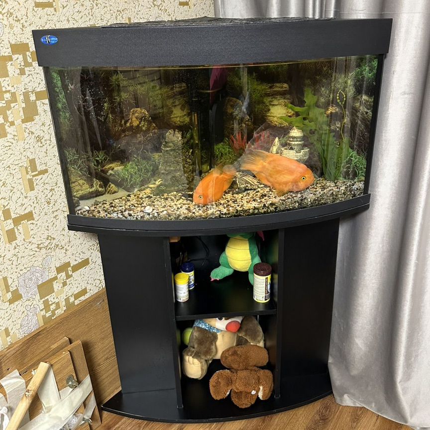Аквариум с тумбой угловой