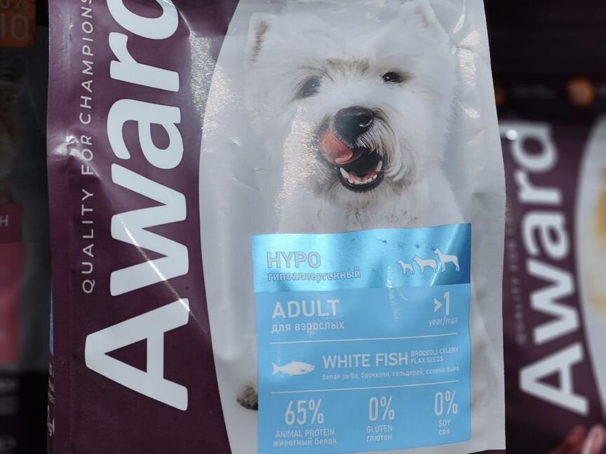Корм для собак Award гипоаллергенный