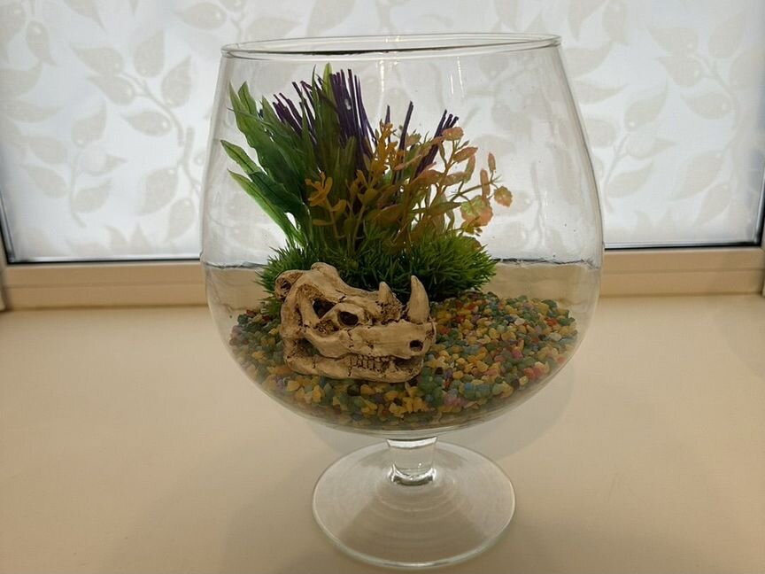 Аквариум в виде бокала