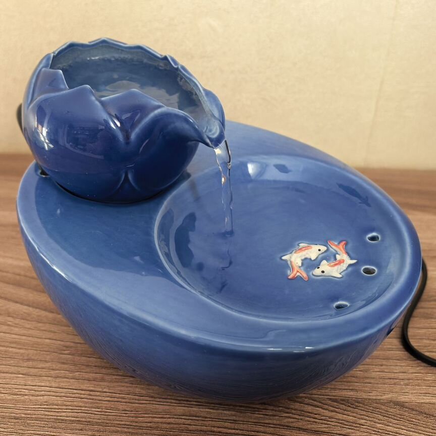 Питьевой фонтанчик для кошек керамический