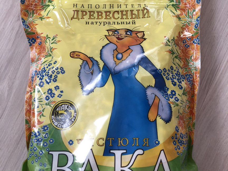 Наполнитель Чистюля Вака премиум Древесный 4л