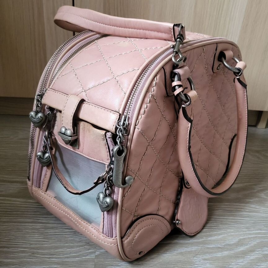Juicy Couture Сумка-переноска для питомцев кожаная