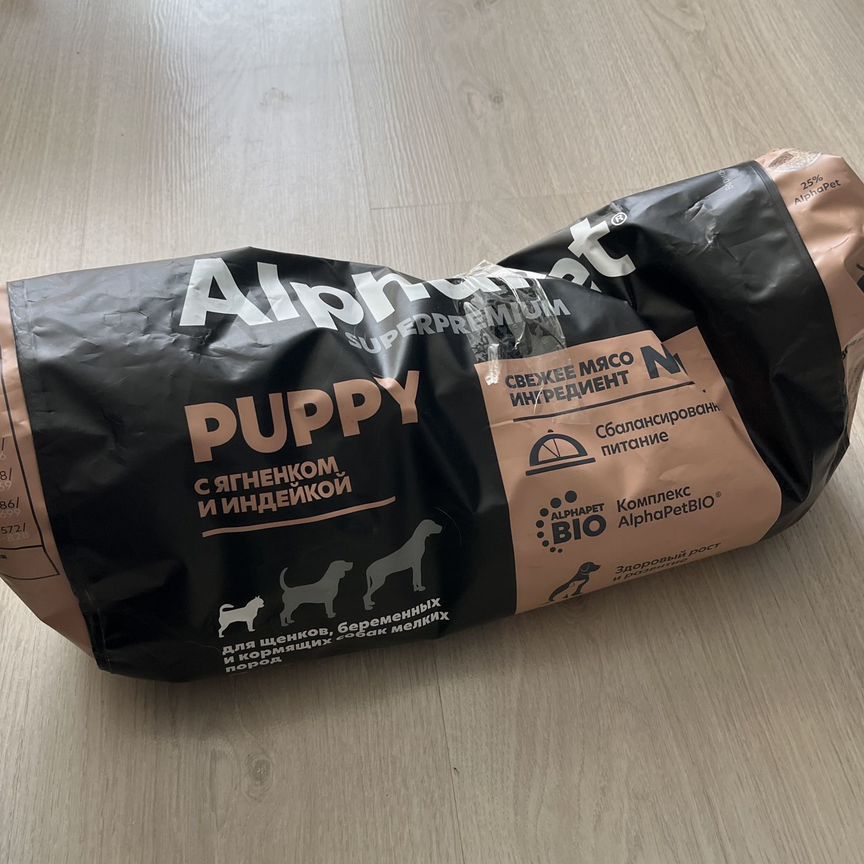 Корм alphapet для щенков