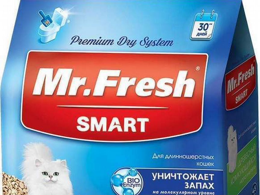 Mr.Fresh Наполнитель древесный комкующийся для дли