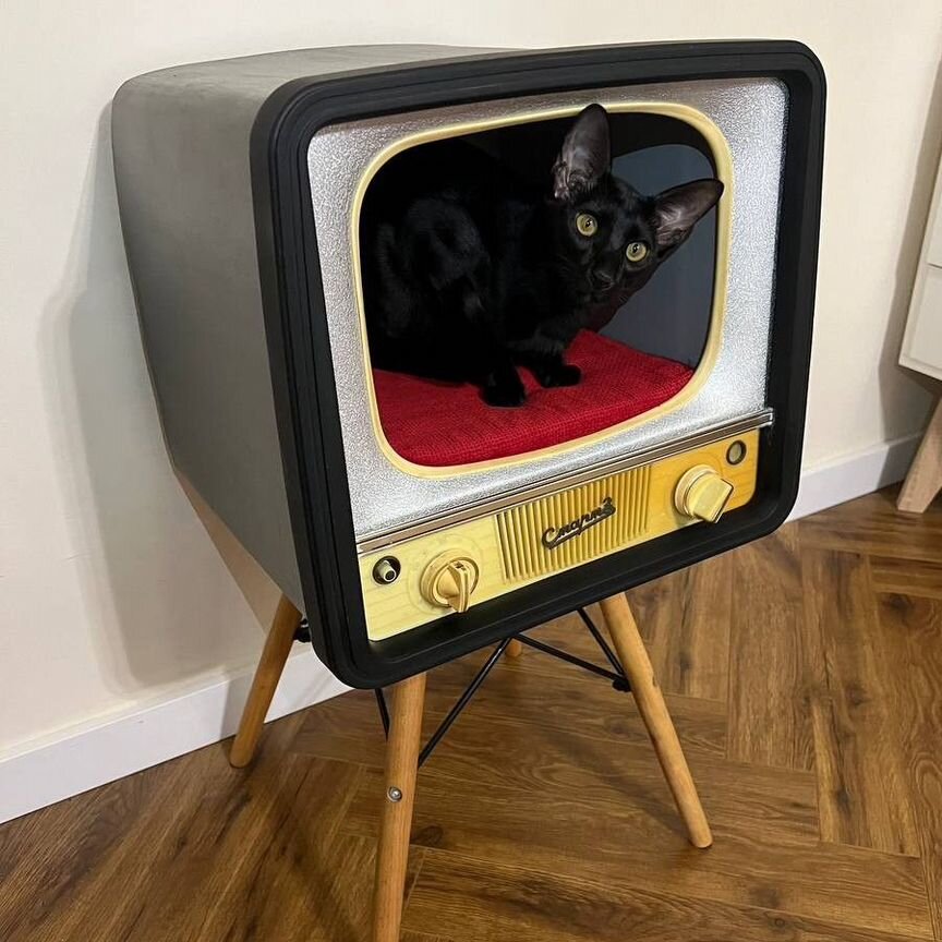 Винтажный домик для кошки