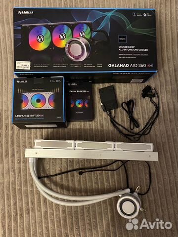 Водяное охлаждение Lian Li Galahad aio 360 white купить в Москве ...