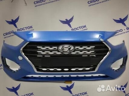 Передний бампер на hyundai solaris 2 синий купить в Москве Нижегородец ...