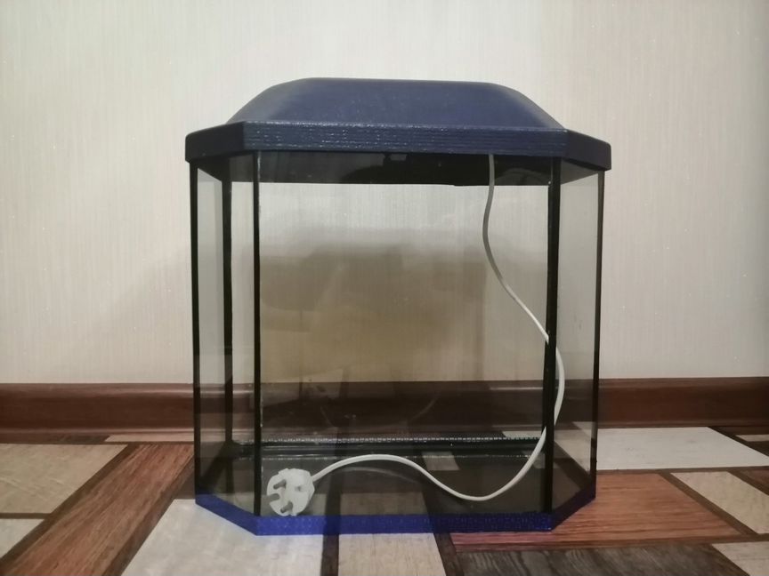 Аквариум панорамный с крышкой, 20 литров