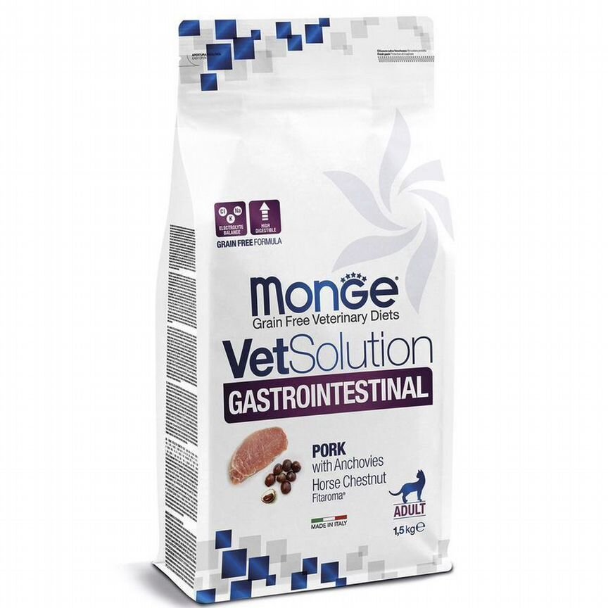 Сухой корм Monge Vet Cat Gastrointestinal 1,5кг