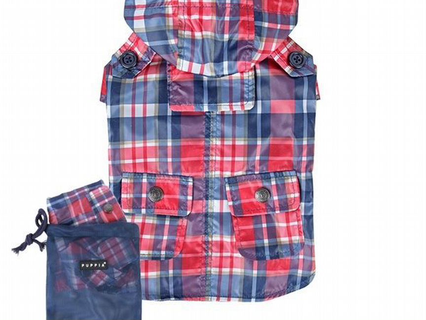 Puppia плащ с капюшоном в клетку "Баррингтон", тем