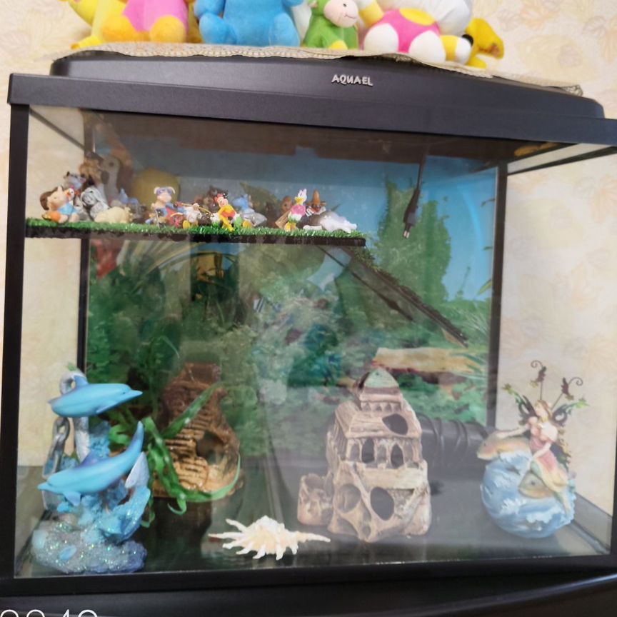 Аквариум для рыбок или водных черепах 80 литров