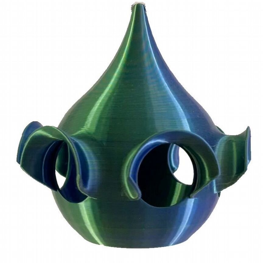 Кормушка для птиц "Ёлочная игрушка" (сине-зеленая)