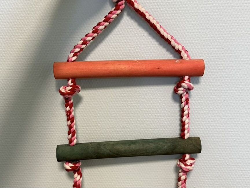 Лестница для попугая деревянная