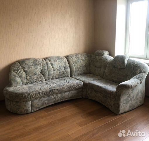 Большой угловой диван , ширина 245, глубина 210 , б/у , цвет Серый ...