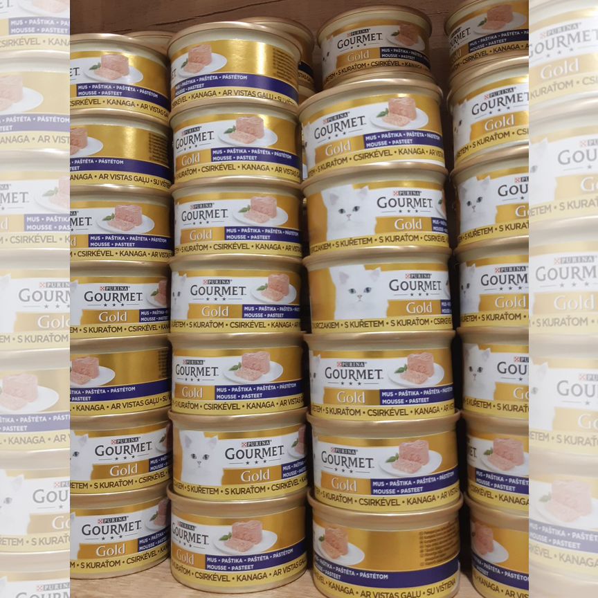 Влажный корм Gourmet Gold, паштет для кошек со вку