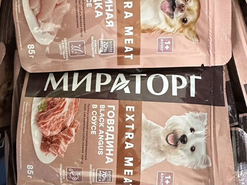 Корм собачий мираторг говядина/курица 85 грамм