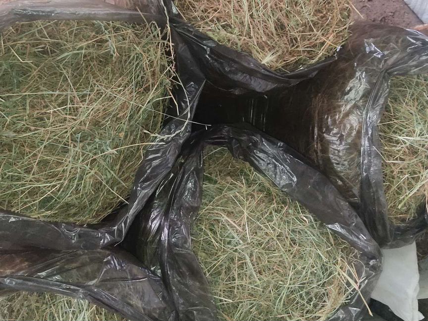 Сено в мешках