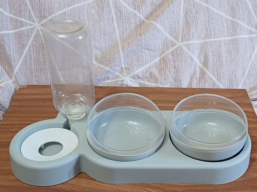 Поилка, кормушка+сух. корм для котят
