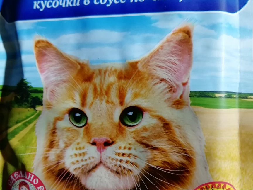Кошачий корм Родные корма, индейка в соусе,85г