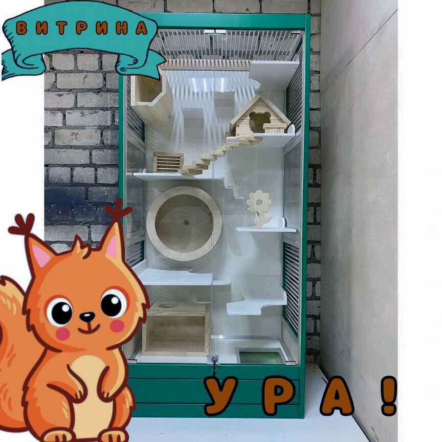 Витрина для шиншилл, хорька, белок, бурундуков