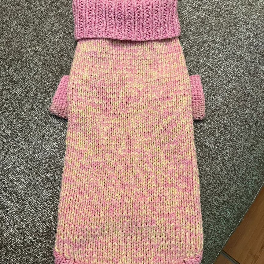 Вязаная кофта для собаки