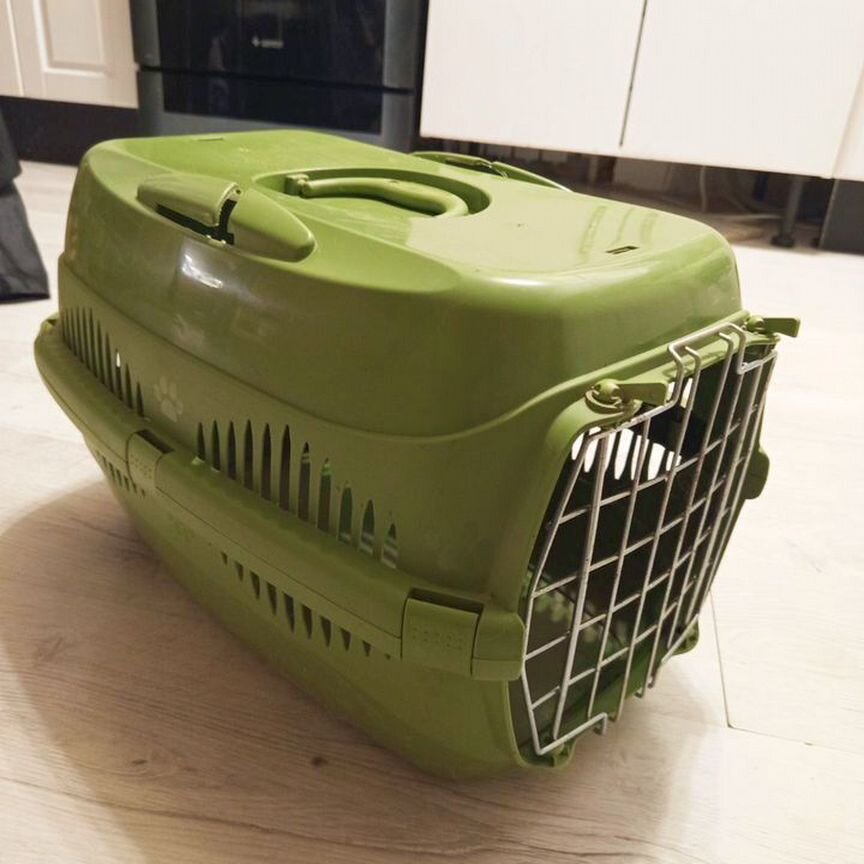 Переноска для кошек пластиковая бу большая бронь