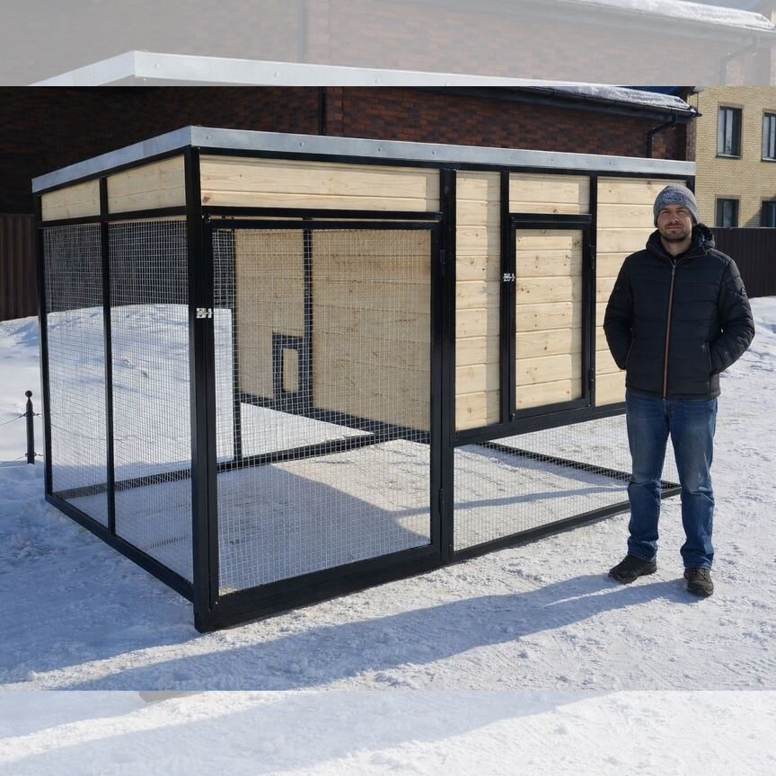 Уличный курятник с выгулом для кур