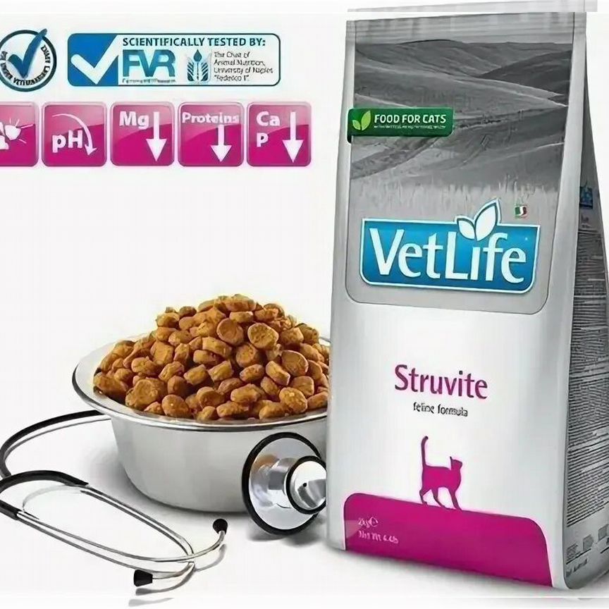 Корм для кошек vetlife struvite