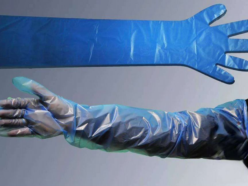 Перчатки ветеринарные длинные 100 шт