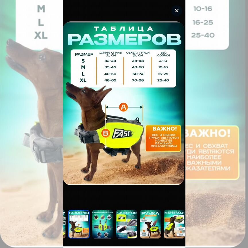 Новый спасательный жилет для собаки. размер s