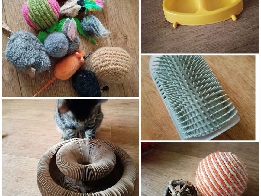 Игрушки, когтеточка для кошек