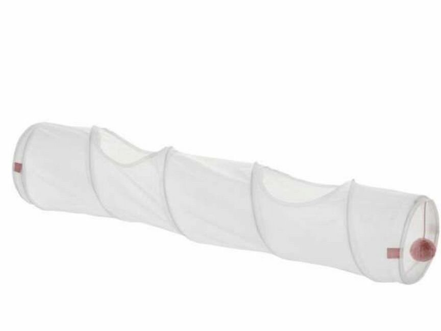 Лурвиг игровой тоннель для кошек, белый, розовый