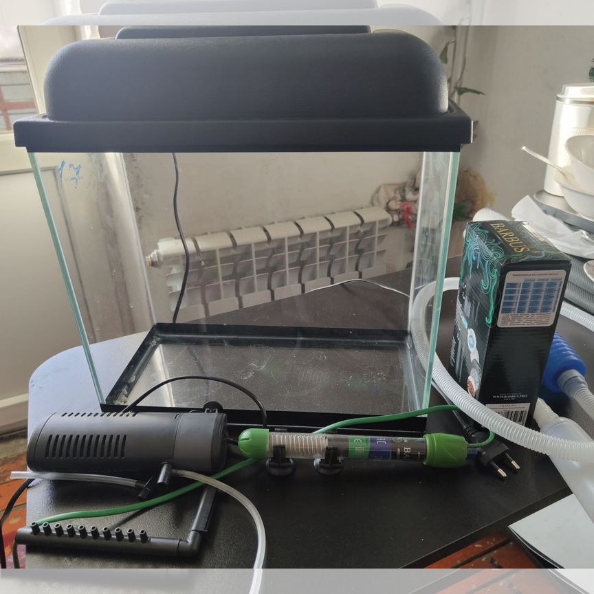 Аквариум 17 литров фильтр  нагреватель