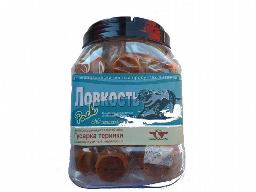 GR.qzin д/с ловкость пак сушеные утиные медальоны