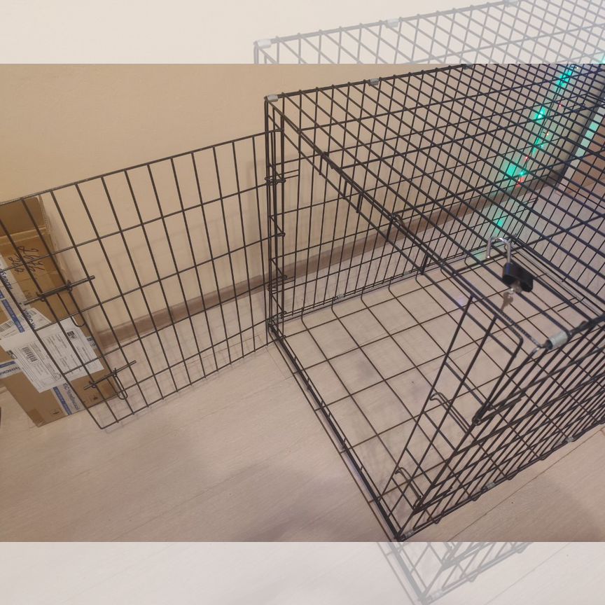 Складная усиленная клетка для собак