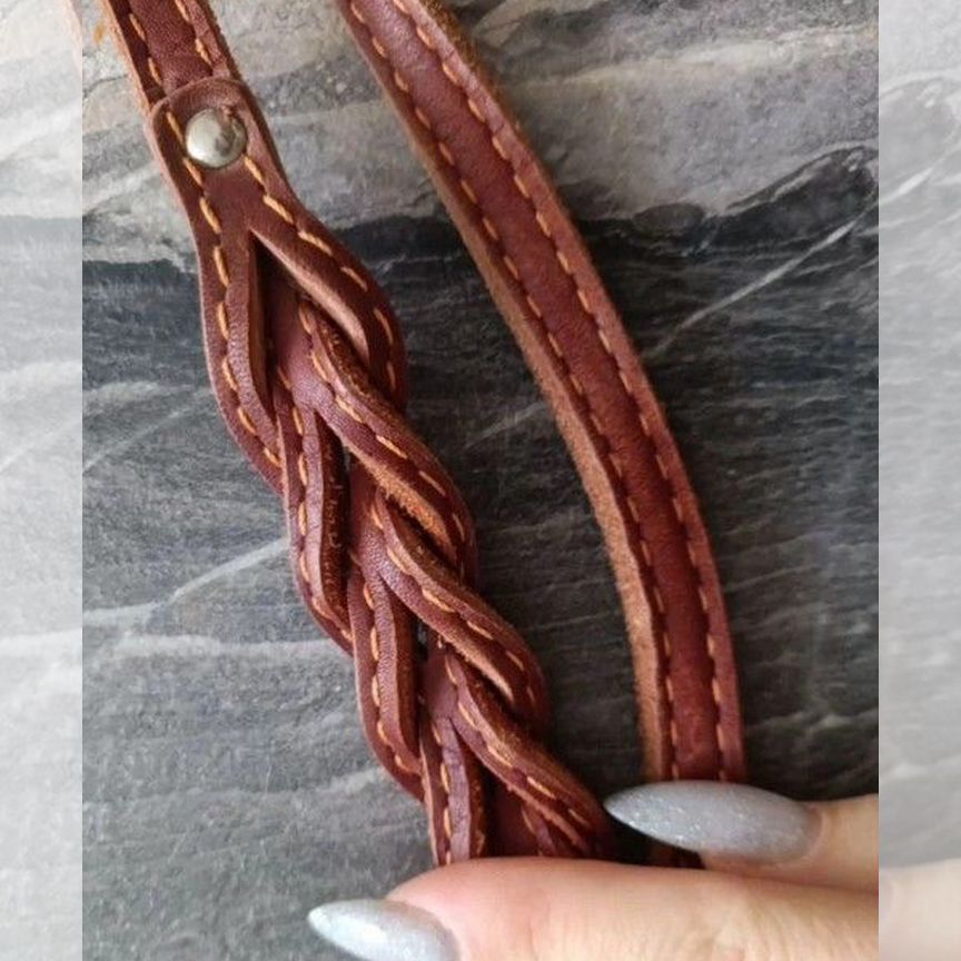 Поводок кожа 136 см  5 см