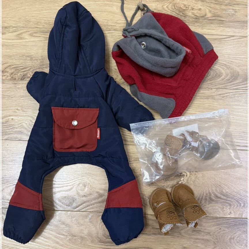 Ботиночки и 2 куртки для собаки мини породы