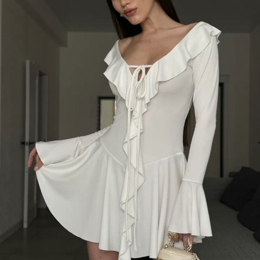 Платье легкое белое S-M