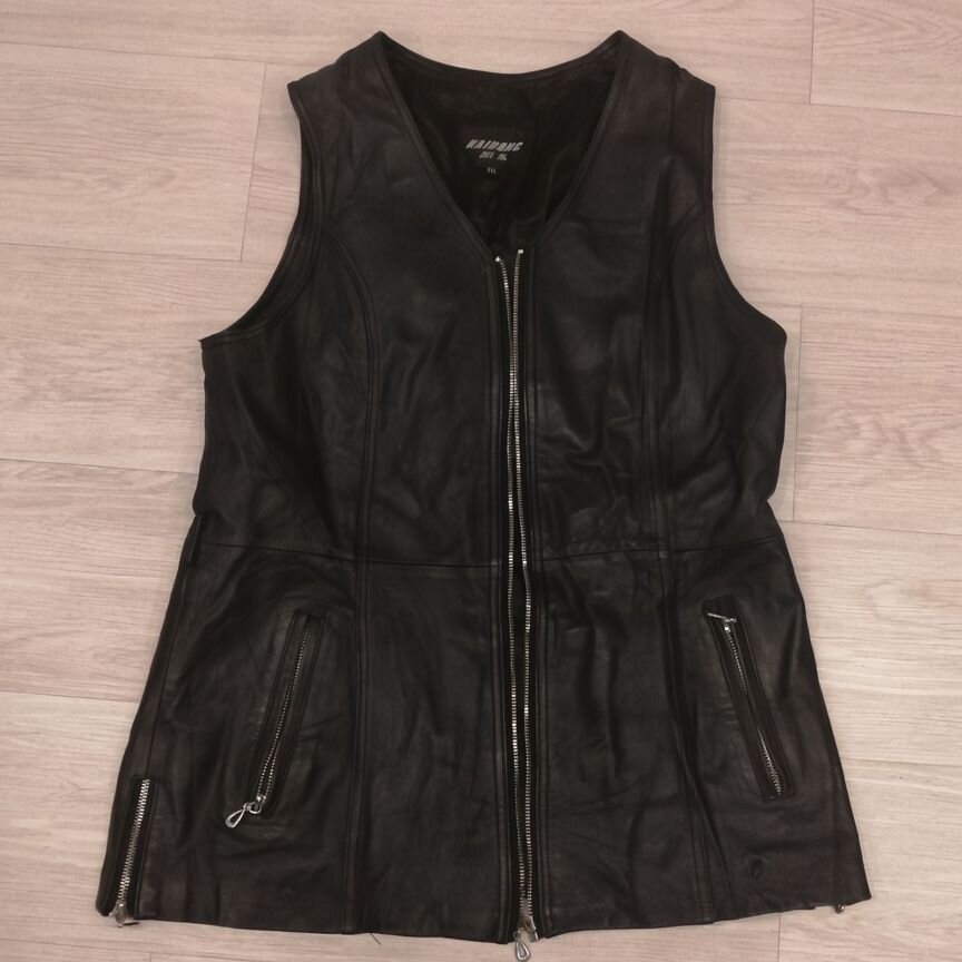 Кожаный жилет 46 48 на рукоделие