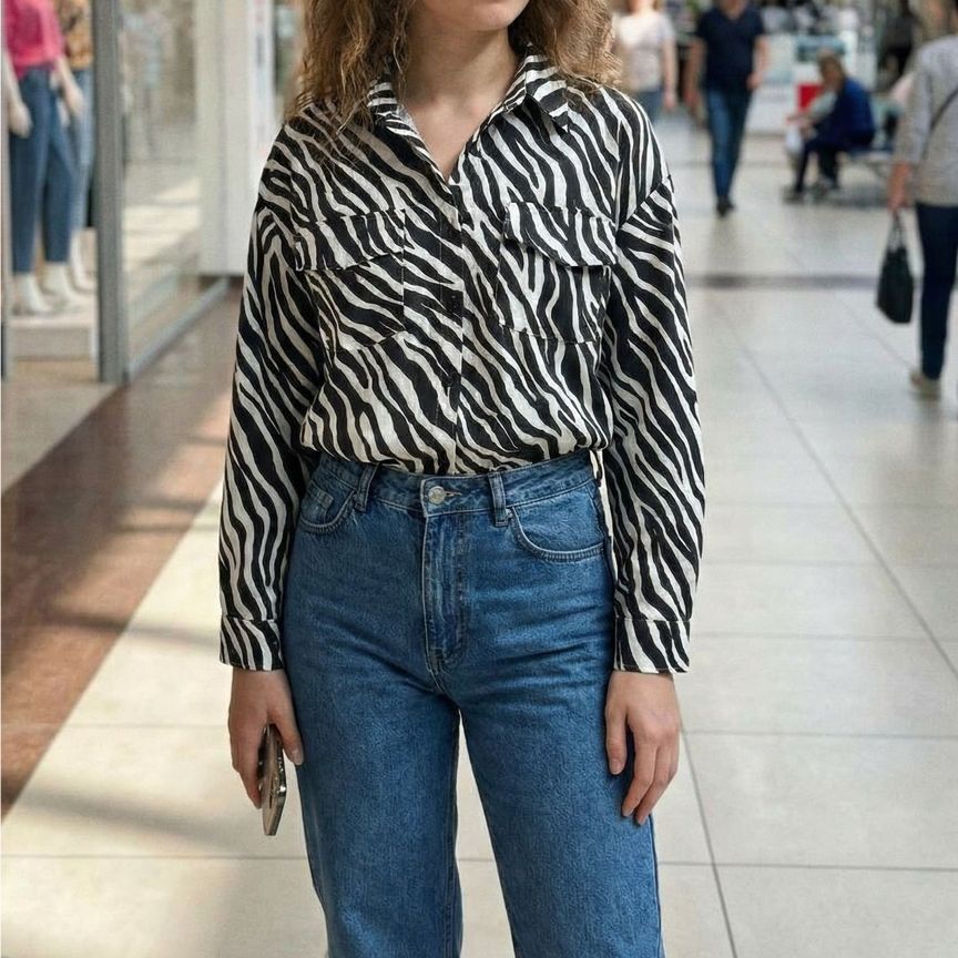 Рубашка Принт "Зебра Неликвид