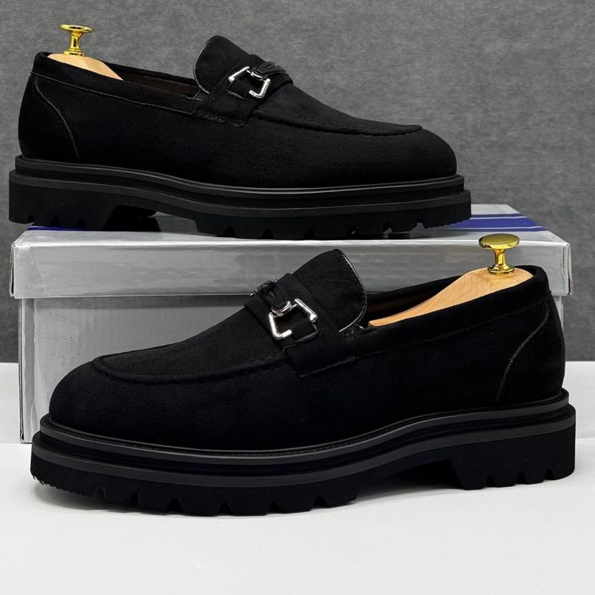 Лоферы мужские замшевые