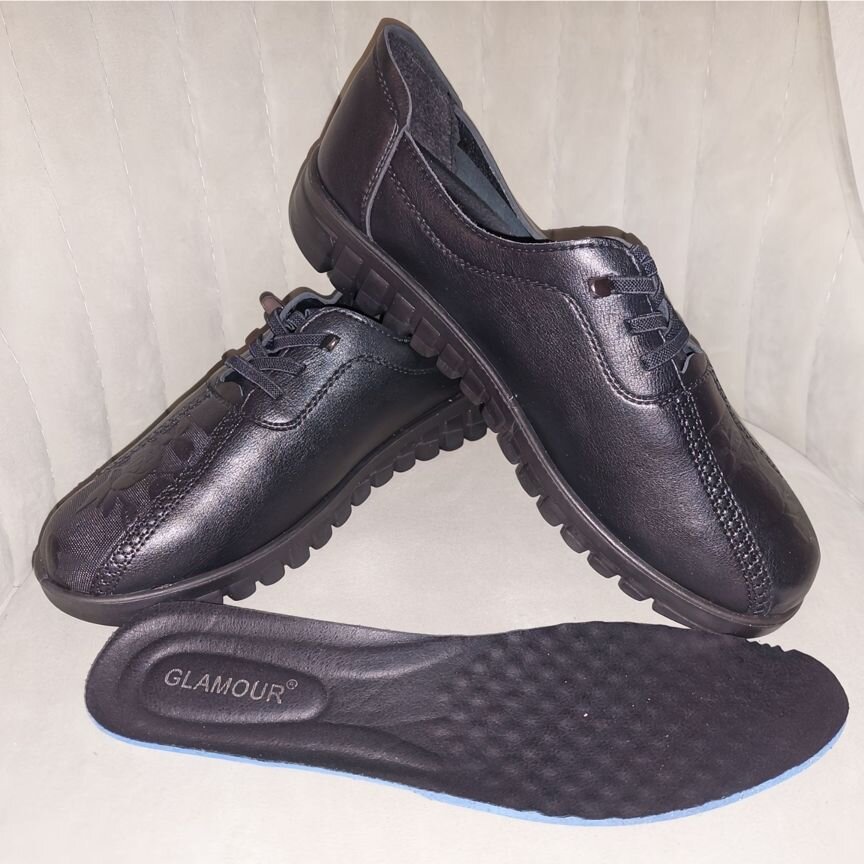 Туфли глубокие демисезонные на сплошной подошве